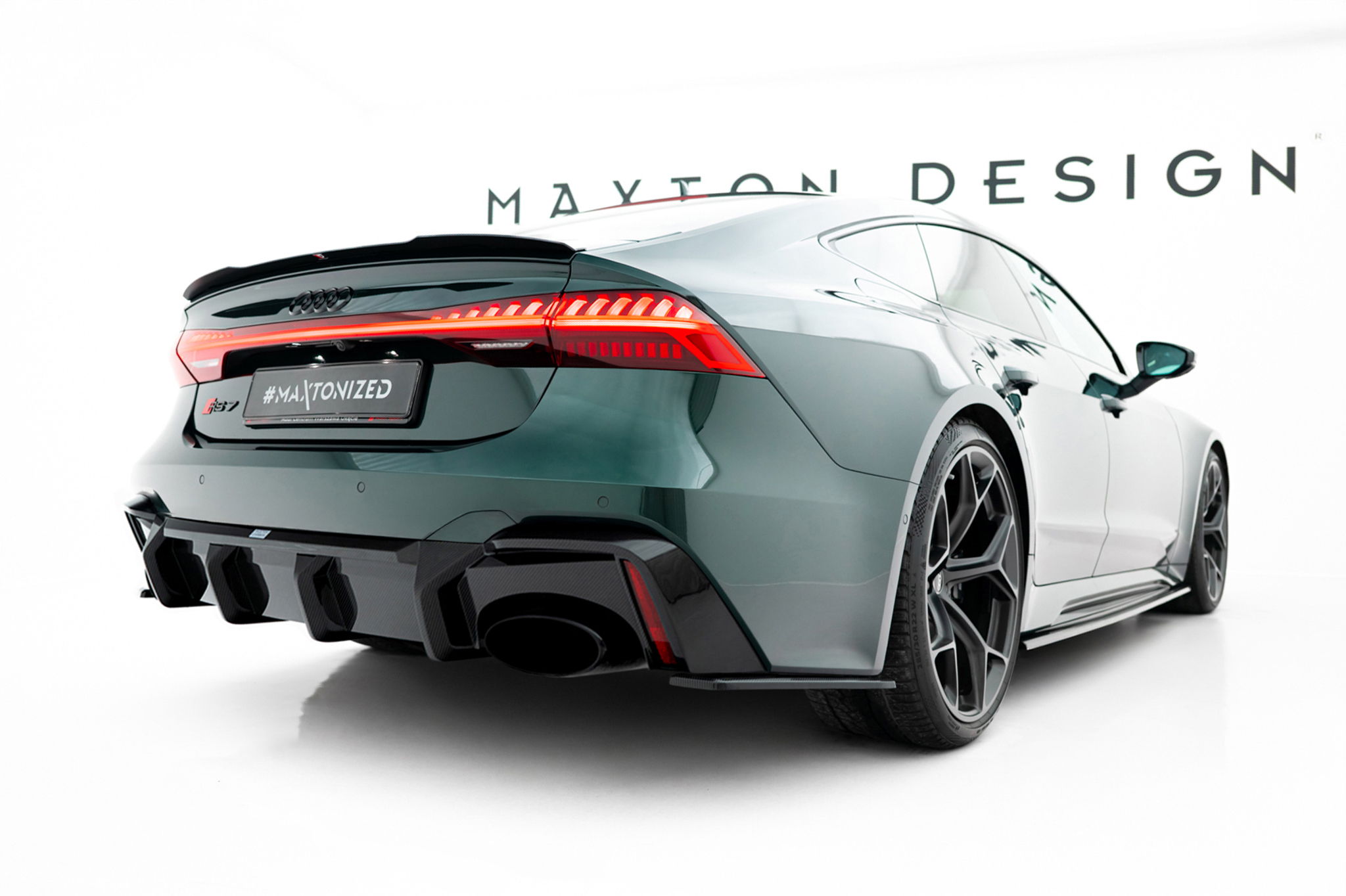 Maxton Design Prepreg Carbon Fiber Rear Diffuser Audi RS7 C8 C8 ...